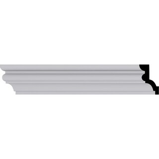 Asa Smooth Crown Moulding - 2 7/8"H x 1 7/8"P x 3 1/2"F x 94 1/2"L ...