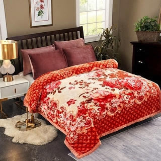 Printed Rachel Plush Blanket 75"x91" - On Sale - Bed Bath & Beyond ...