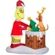 Gemmy Animated Airblown Inflatable Grinch Pulling Tree from Chimney ...