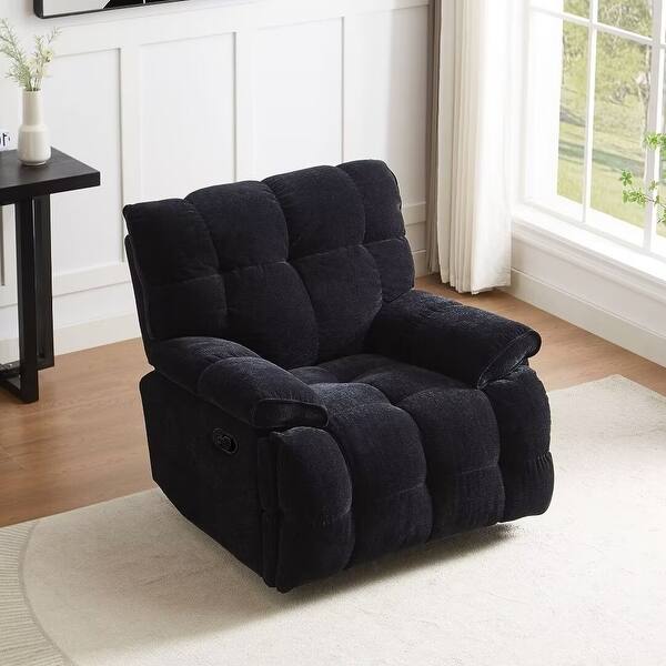 360 Degree Swivel Fabric Single Sofa Heavy Duty Reclining Chair - 38.58 ...