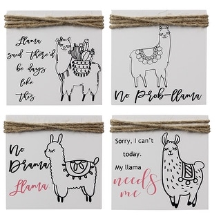 No Llama Needs Me No Drama No Probllama Days Like This Box Signs Set of ...