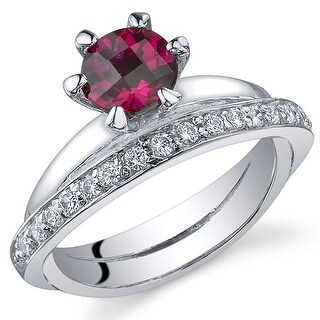 Sterling Silver 1 ct Created Ruby Birthstone Ring - Bed Bath & Beyond ...