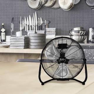 12" 3-Speed High-Velocity Industrial Heavy Duty Metal Floor Fan - Bed ...