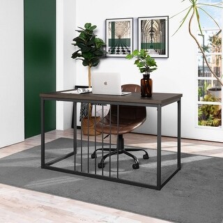 Modern Multifunctional Computer Desk, Writing Desk with Metal Legs ...