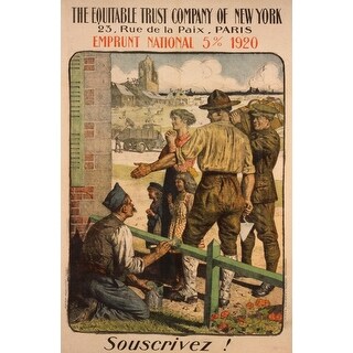 French Post-Ww1 Era Poster Urging Subscription To The National Loan Of ...