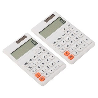 Desktop Calculator, 2 Pcs 8 Digit LCD Display Battery Power Calculator ...