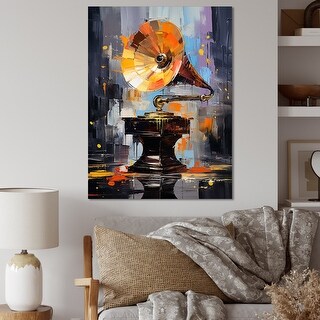 Designart "Colorful Abstract Phonograph Fusion" Phonographs Wall Art ...