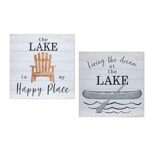 Wooden Lake Sign (Set of 2) - Multi-Color - Bed Bath & Beyond - 36625406