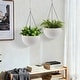 13.4 inch Self-Watering Hanging Rattan-Inspired Planter Large Capacity ...