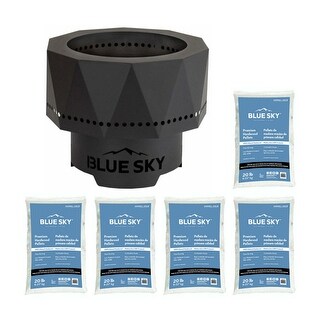 Blue Sky The Ridge Smokeless Portable Fire Pit (Black) w/ Pellets - Bed ...