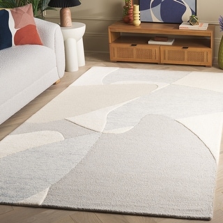 SAFAVIEH Handmade Ebony Rimah Modern & Contemporary Wool Rug - Bed Bath ...