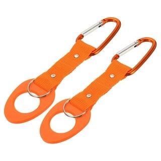 Bottle Hanging Buckle Clip Water Bottle Ring w D-Ring Hook Orange 2Pcs ...