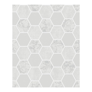 Fine Decor Ceramica Grey Hexagon Tile Wallpaper - Bed Bath & Beyond ...