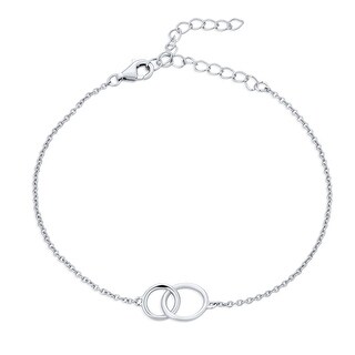 BFF Eternal Friendship Chain Link Bracelet Double Infinity Rings ...