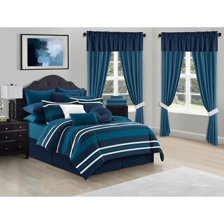 Chic Home Hiro 30-Piece Striped Comforter Set - Bed Bath & Beyond - 37972183