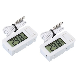 2Pcs Mini Digital Thermometer LCD Celsius Gauge Temperature Meter with ...