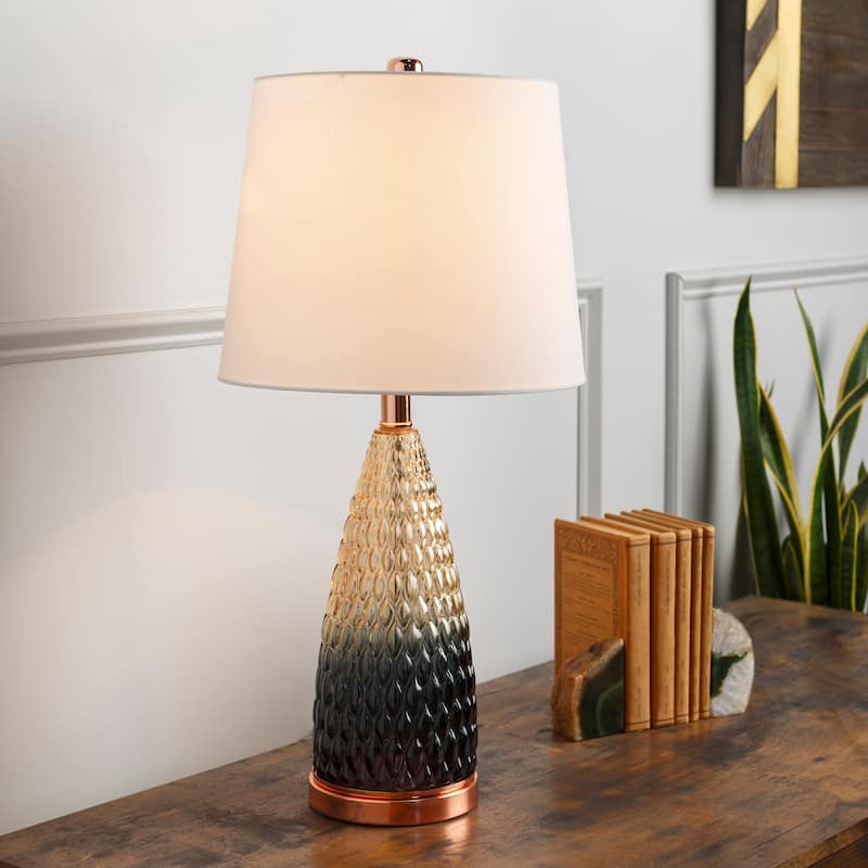 Artistic Weavers Megara Modern Ombre Glass Table Lamp - 24"H x 12"W x ...