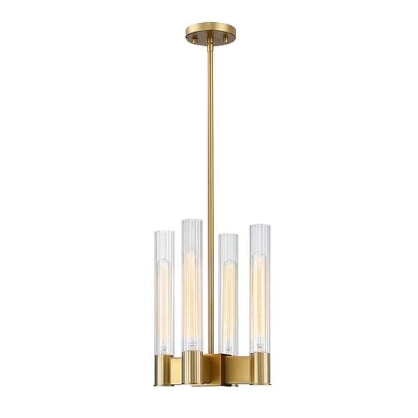 Modern chandelier light Brushed Brass Gold light fixtures Metal pendant ...