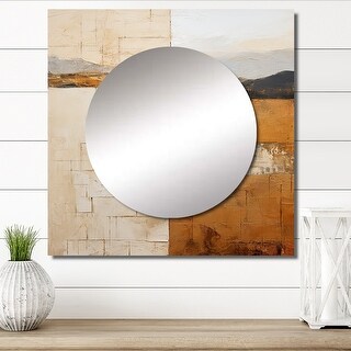 Designart "Beige And Gold Minimal Expression" Abstract Shapes Wall ...