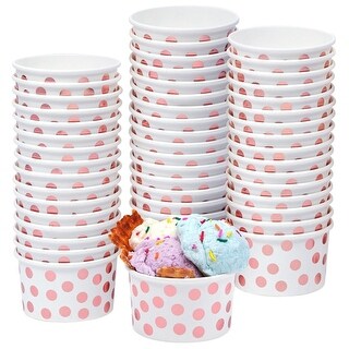50-Pack Disposable Ice Cream Paper Cups - 8oz Dots - Bed Bath & Beyond ...