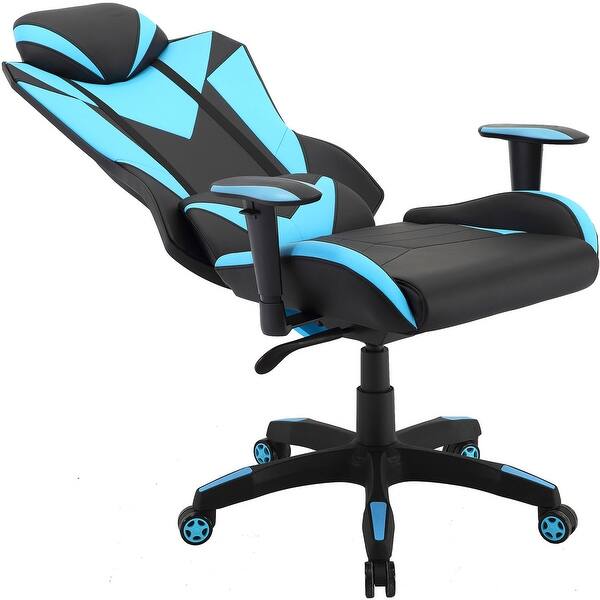 Hanover Commando Ergonomic High-Back Gaming Chair in Black and Electric ...
