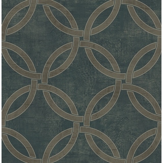 Seabrook Designs Cecelia Circle Link Unpasted Wallpaper - Bed Bath ...
