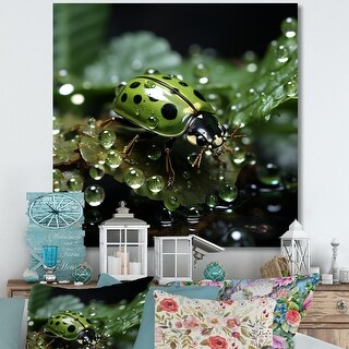 Designart "Enchanted Ladybug Forest I" Ladybugwall Art - Bed Bath ...