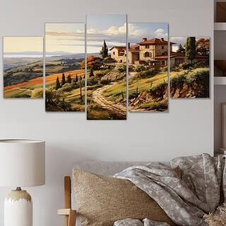 Designart "Country Charm Tuscan Splendor" Landscapes Art Living Room ...