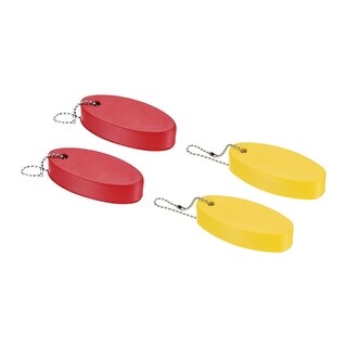 4pcs Floating Keychain Oval Key Chain Buoyant Keyrings for Boating, Red ...
