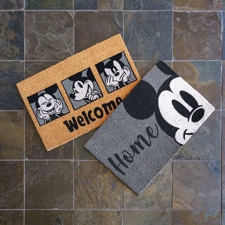 Licensed Disney Mickey Mouse Natural Coir 'Home' and 'Welcome' Indoor ...