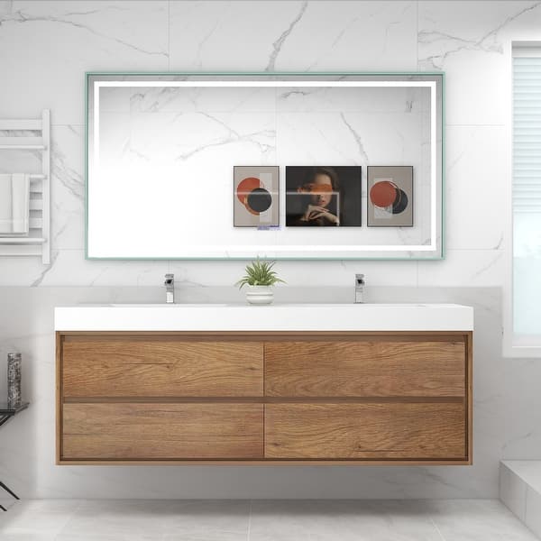 floating double sink unit