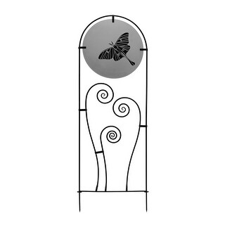 Achla Designs 82" H Luna Garden Trellis, Plant Support, Wrought Iron ...