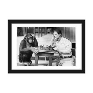 iCanvas "Man Playing Chess With Monkey" by everett225 - Bed Bath ...