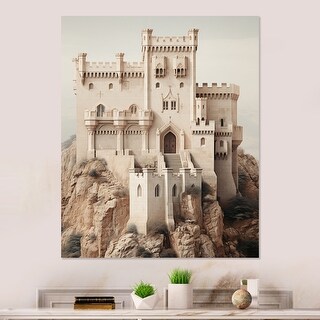 Designart "Castles Minimalist Majesty I" Castles Metal Wall Art Prints ...