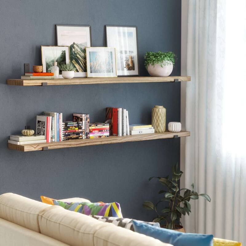 60 inch shelf, 9.25'' Deep, Floating Shelves, Wall Shelves for Living ...