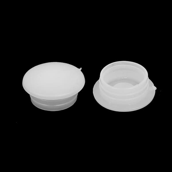 12mm Dia Hole Screw Type Plastic Cap Covers White 100 Pcs for Home ...