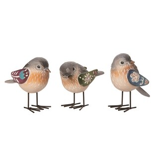 Transpac Resin 4.5" Multicolor Spring Standing Bird Figurines with ...