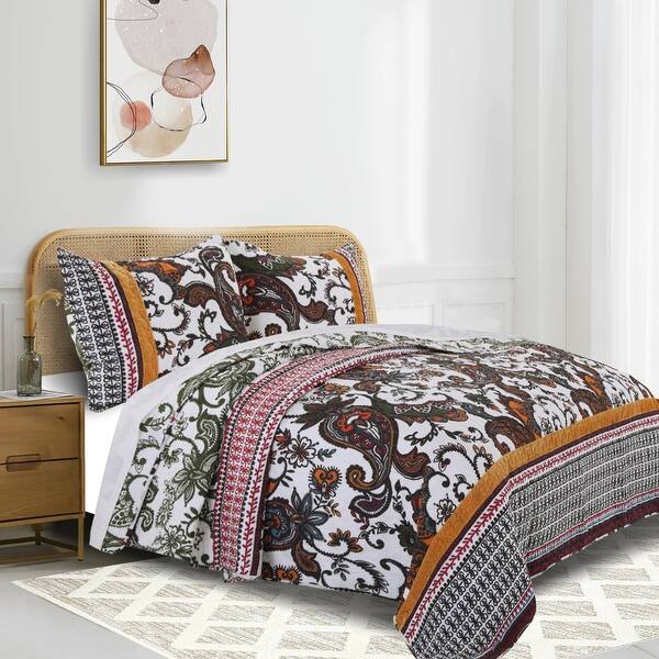 Detroit Fabric 2 Piece Twin Size Quilt Set with Tribal Motifs ...