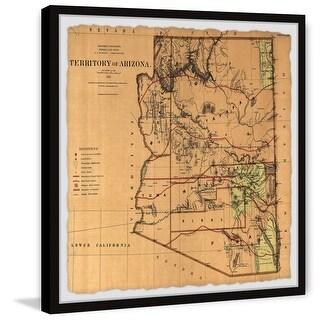 'Orange Arizona Territory' Framed Painting Print - Bed Bath & Beyond ...