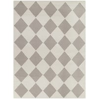 Brooklyn Rug Co Gianna Contemporary Geometric Checker Tile Area Rug ...
