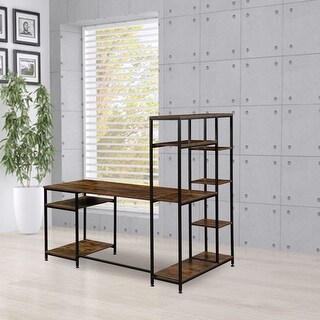 Office Computer Desk with Multiple Storage Shelves - Bed Bath & Beyond ...