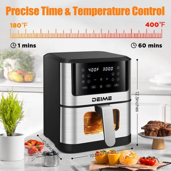 Air Fryer 6.2 QT Oilless 1500W Large Capacity Oven Air Fryers Healthy ...