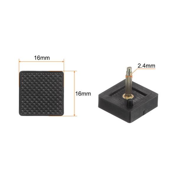 5 Pairs Kitten Heel Tips Tap Caps, 2.4mm Pin, 16mm Square Heel Caps ...