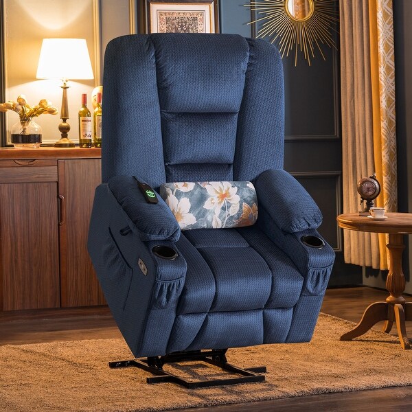 MCombo Large Electric Power Lift Recliner Chair with Massage and Heat for Elderly Fabric 7549 On Sale Bed Bath Beyond 35531721
