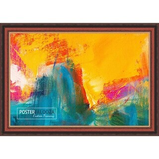 12x6 Traditional Cherry Complete Wood Picture Frame with UV Acrylic ...