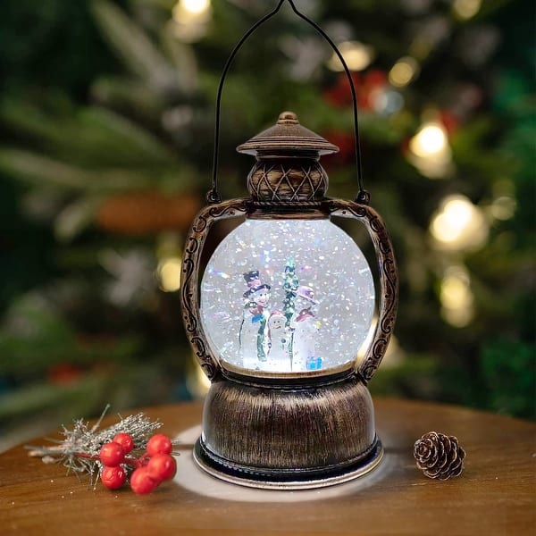 winter snow globe lantern