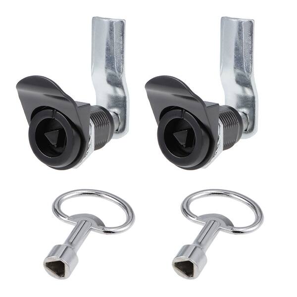 Triangle Cam Lock 22mm Cylinder Dia 49mm Long Cam Keyed Alike Black ...