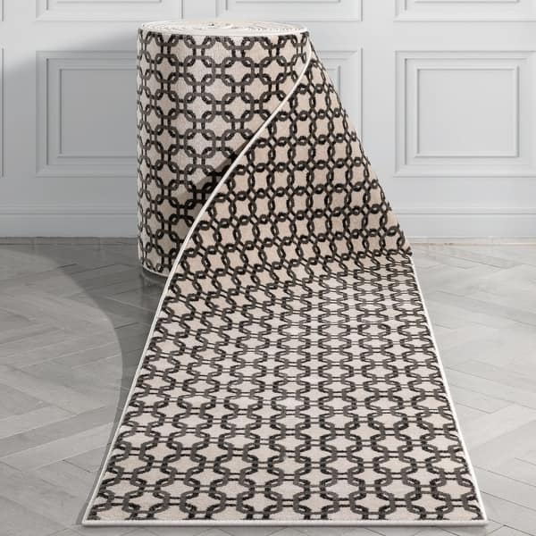 Custom Size Runner Baldwin Levi Glam Modern Geometric Stair Rug - Bed ...