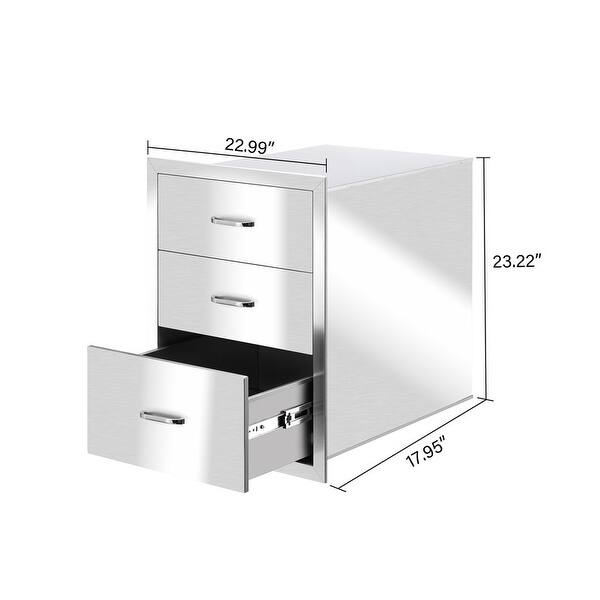 Three Drawers Stainless Steel Kitchen Grills Drawers - Bed Bath ...