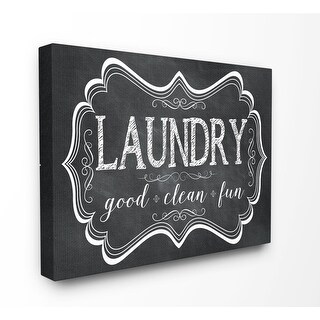 Stupell Laundry Good Clean Fun Chalk Look, Proudly Made in USA - 24 x ...